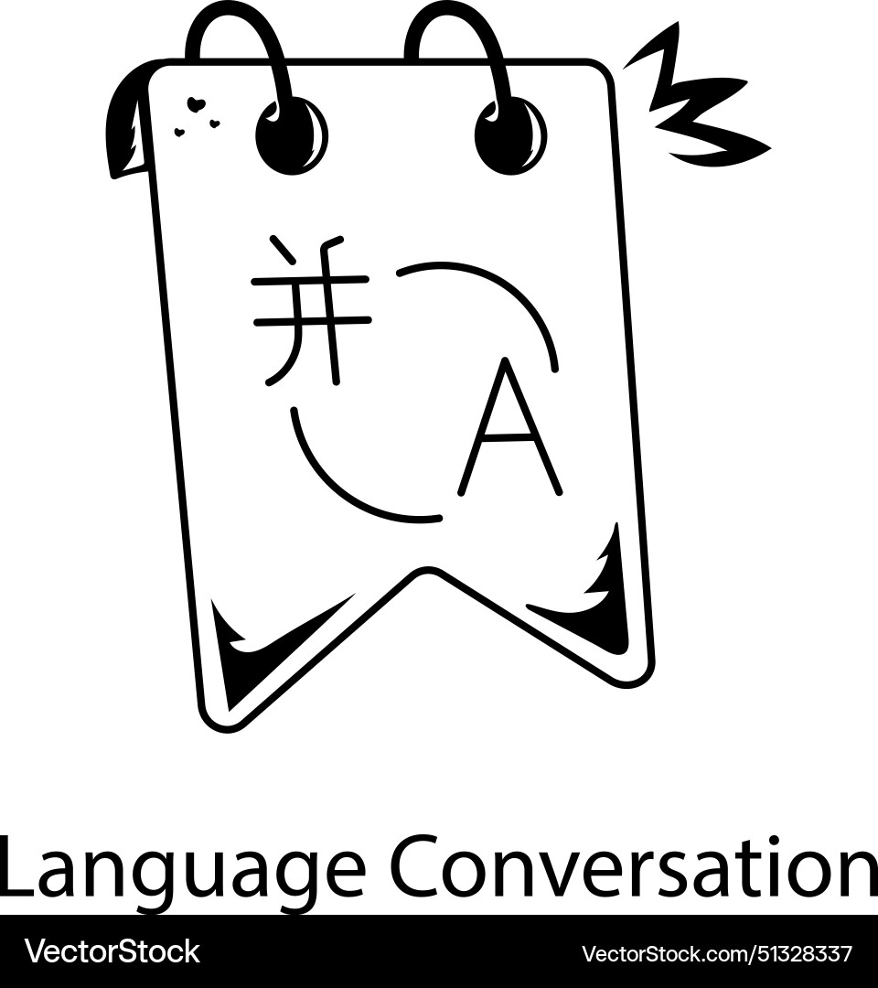 Language conversation Royalty Free Vector Image