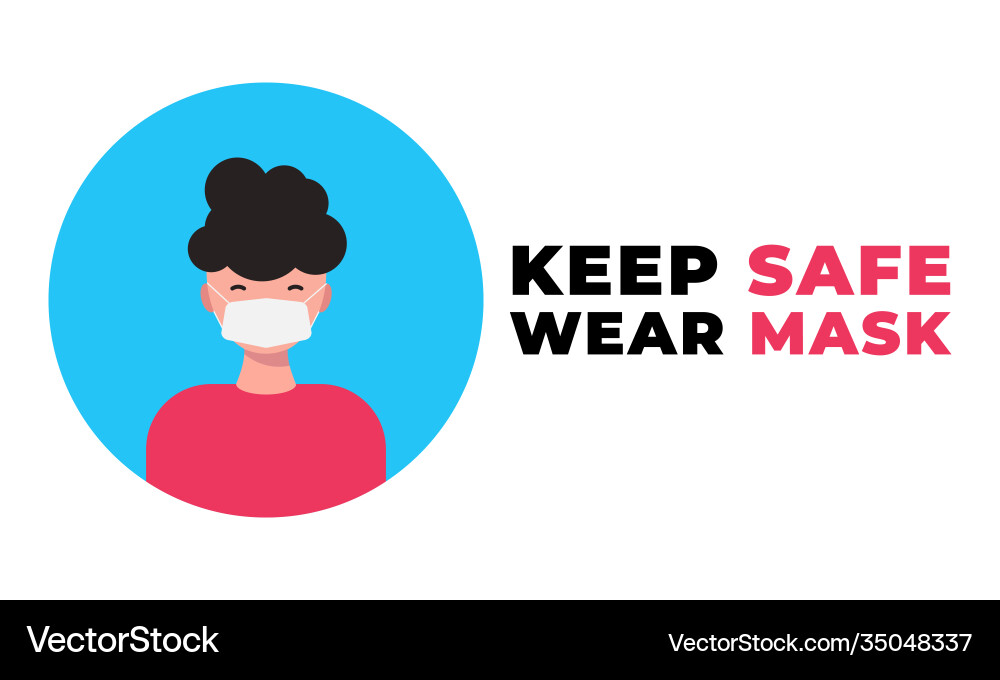 People face with mask icon in isolated on blue Vector Image