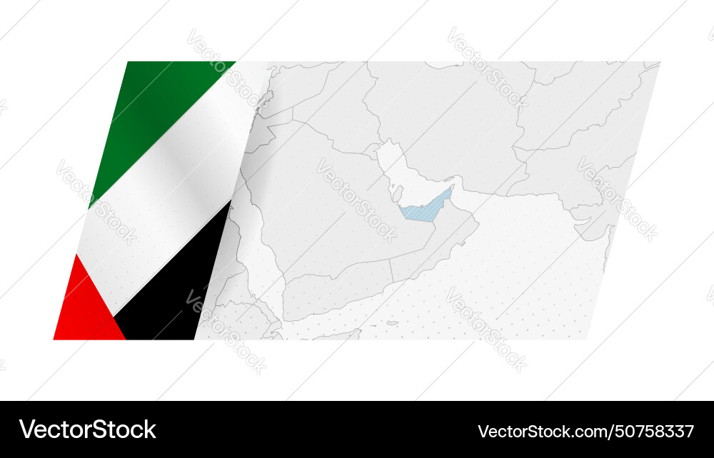 United arab emirates map in modern style Vector Image