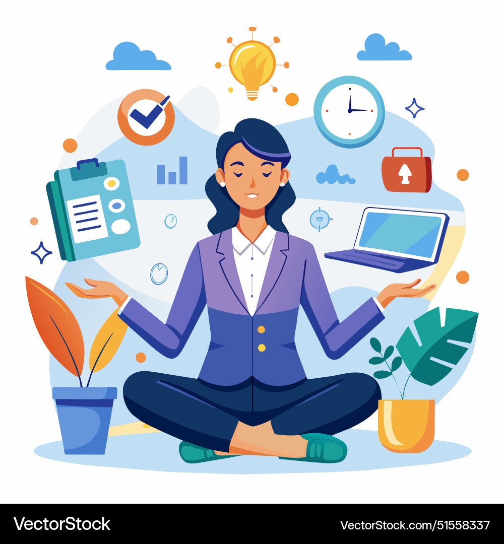 Work focus concentration to complete tasks Vector Image