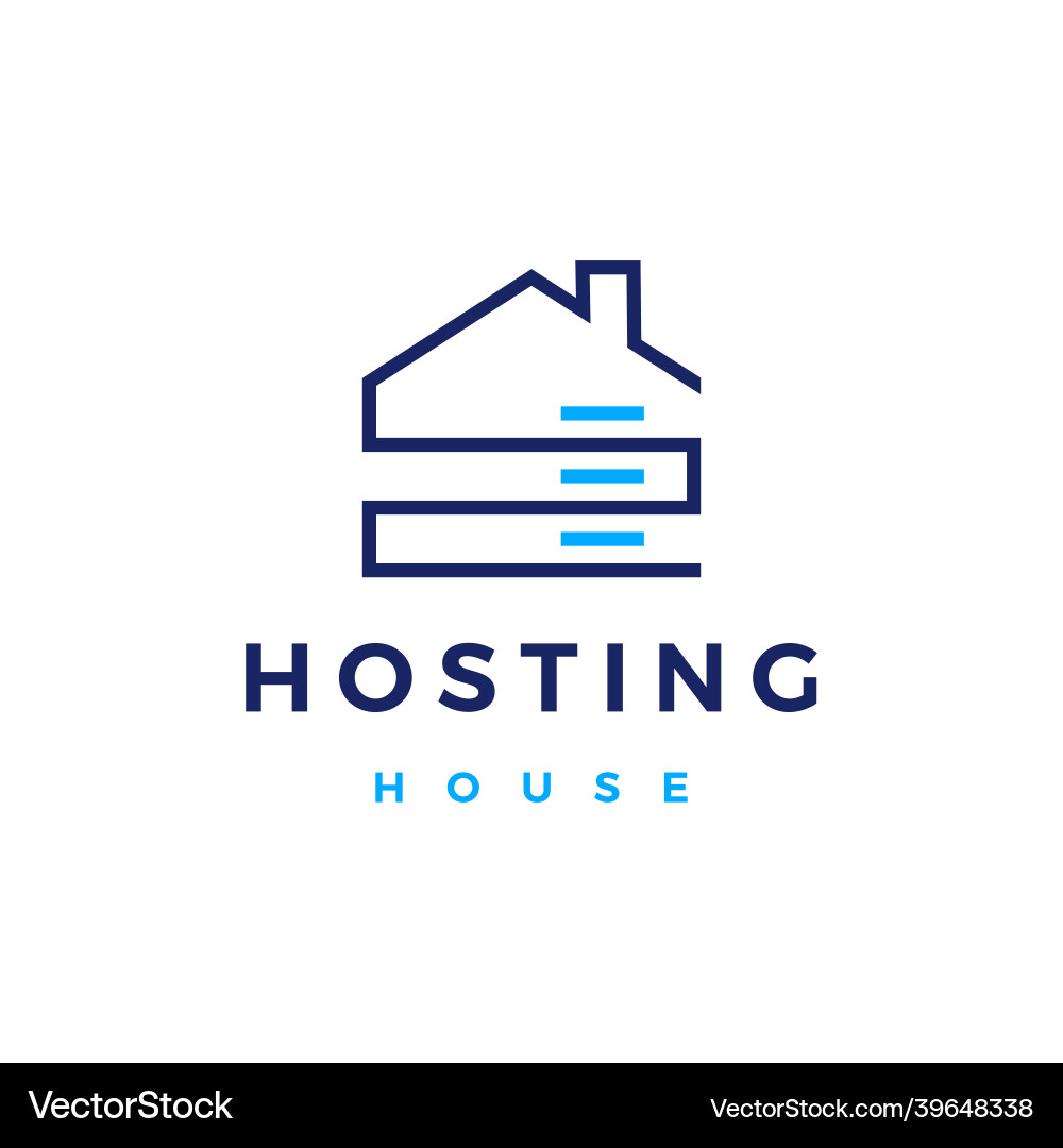 Cloud Hosting & Data Storage Logo Royalty Free Vector