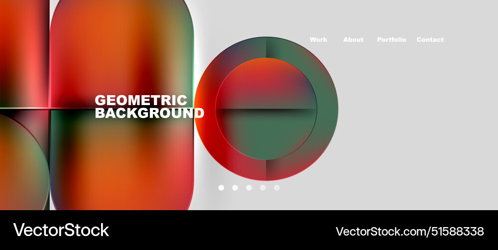 Colorful geometric pattern with red and green Vector Image