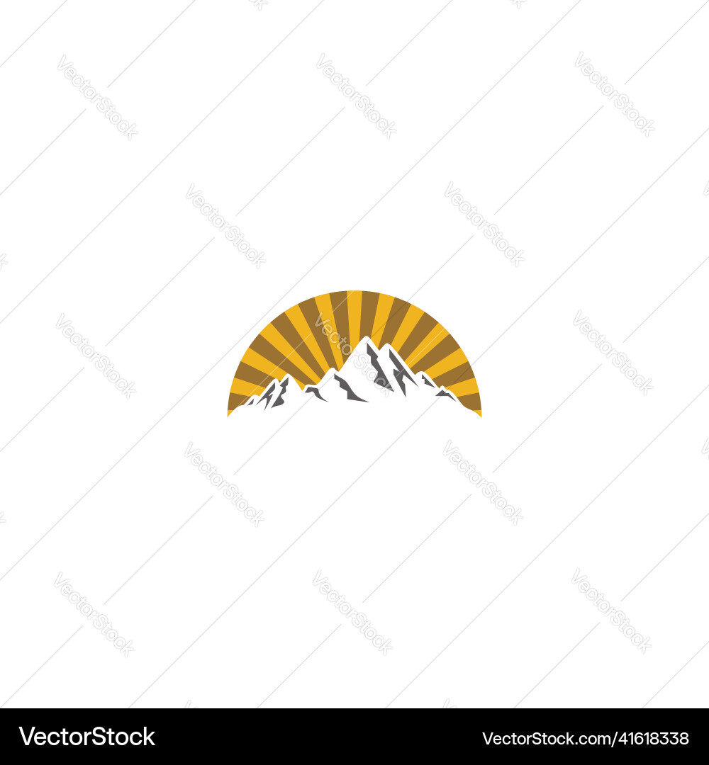 High mountain nature logo Royalty Free Vector Image