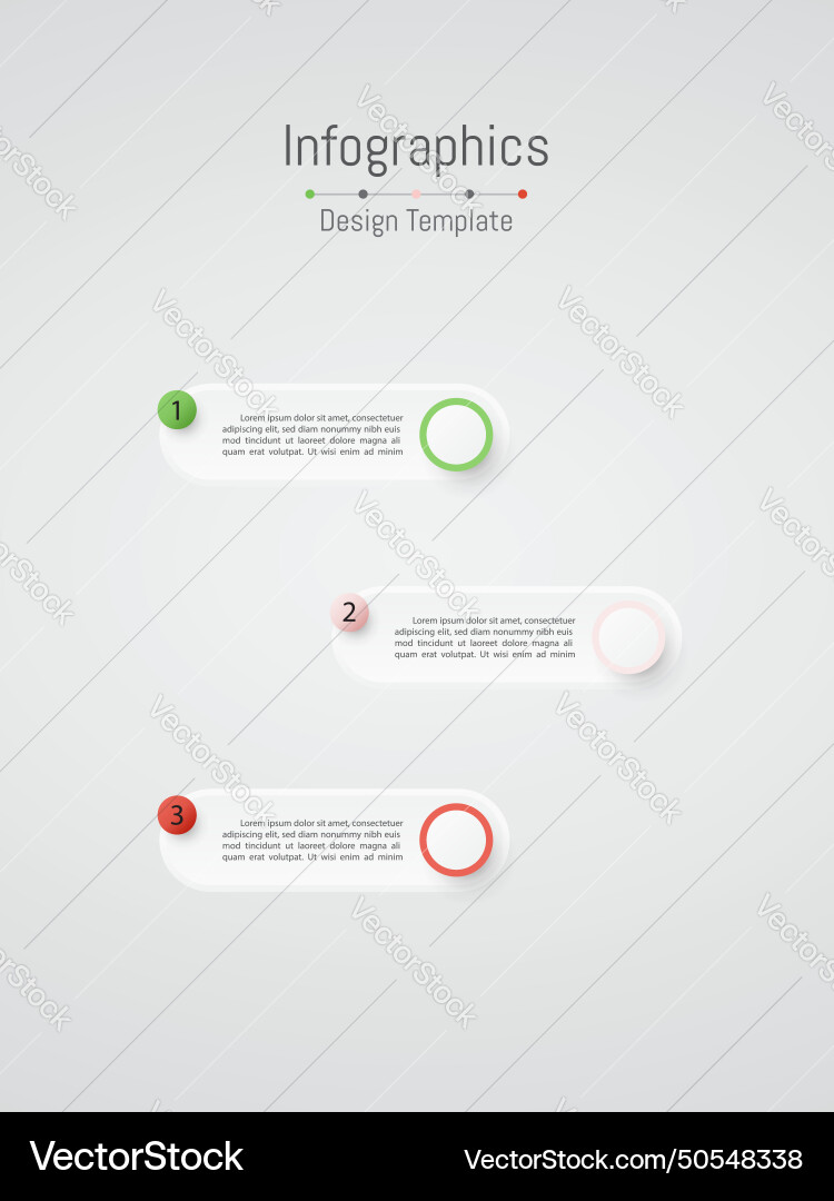 Infographic 3 options design elements Royalty Free Vector