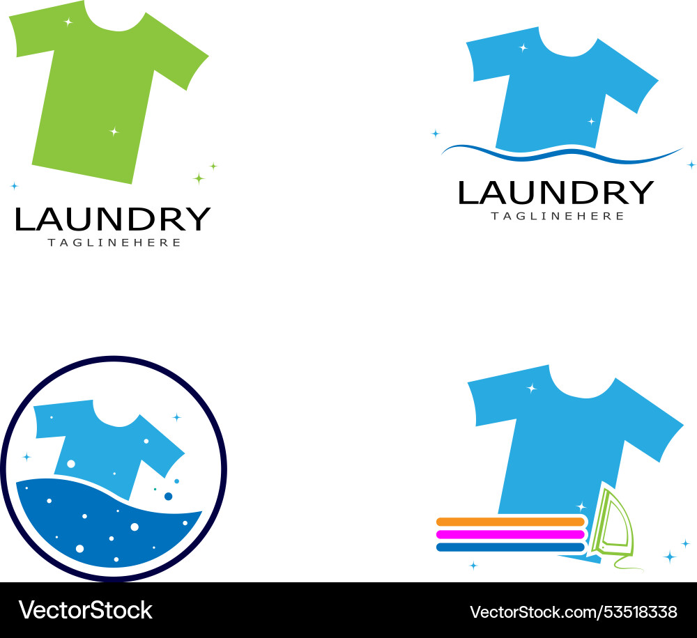 Laundry logo Royalty Free Vector Image - VectorStock