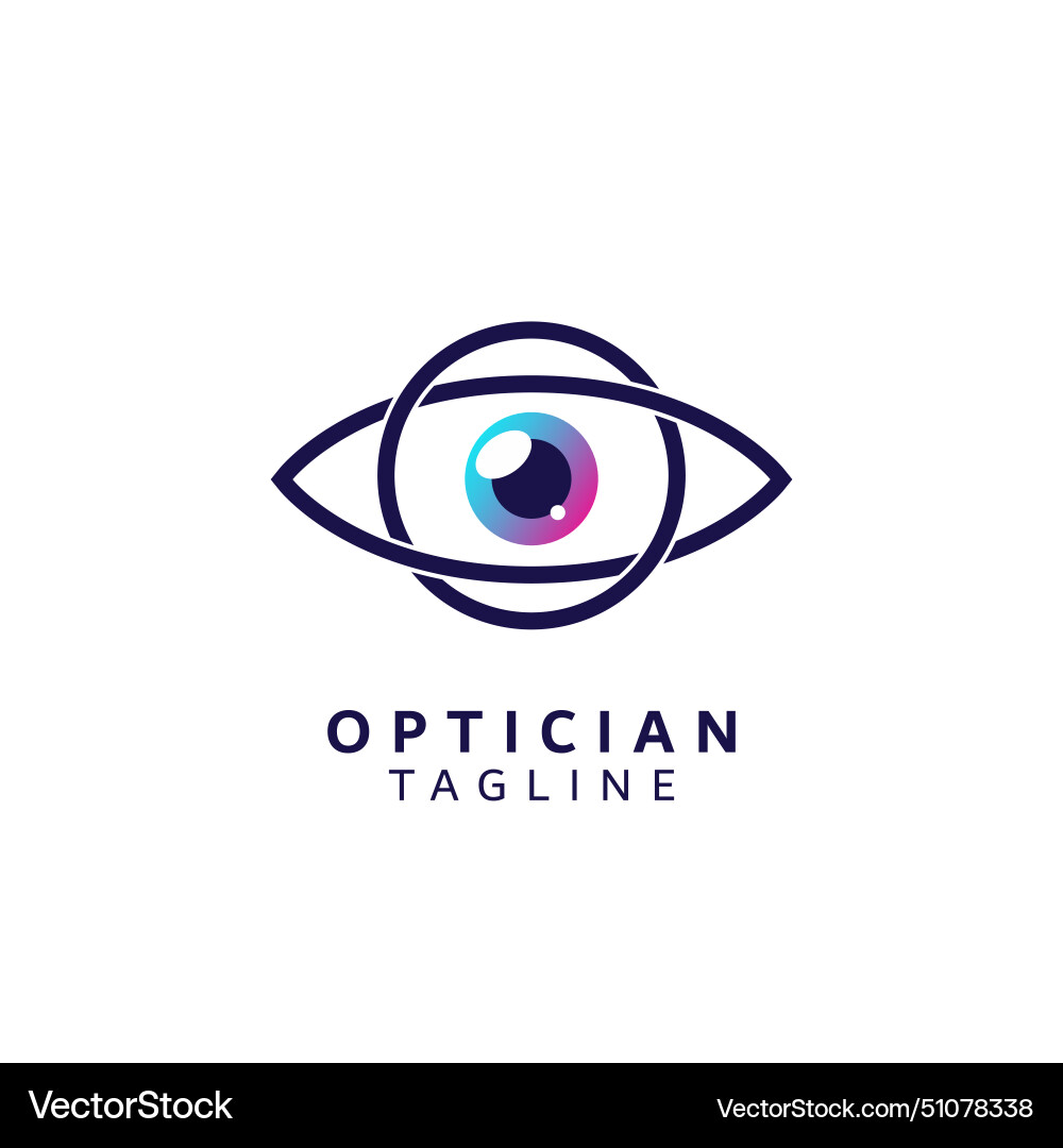 Optician logo design template flat style Vector Image