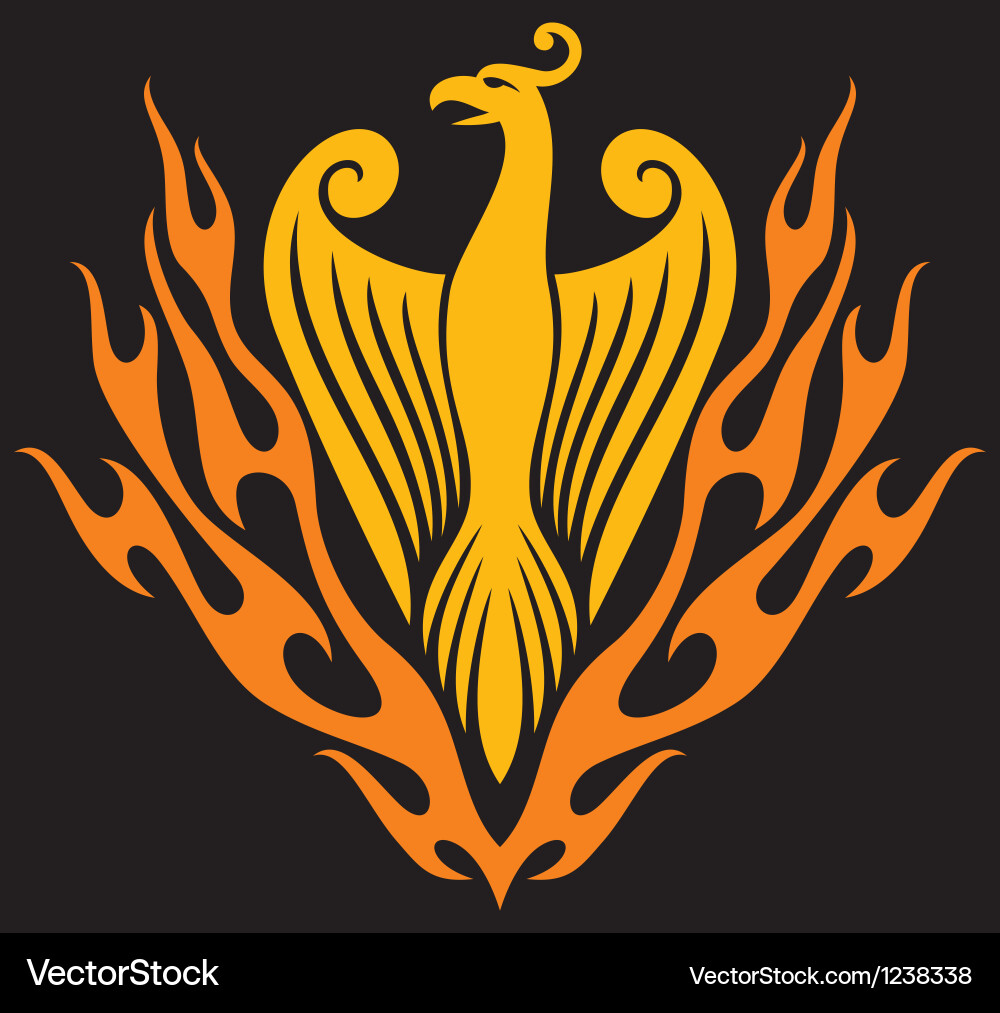 Phoenix bird Royalty Free Vector Image - VectorStock