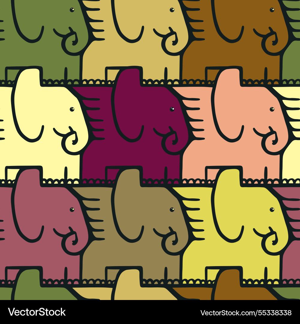 Seamless escher style tessellation pattern Vector Image