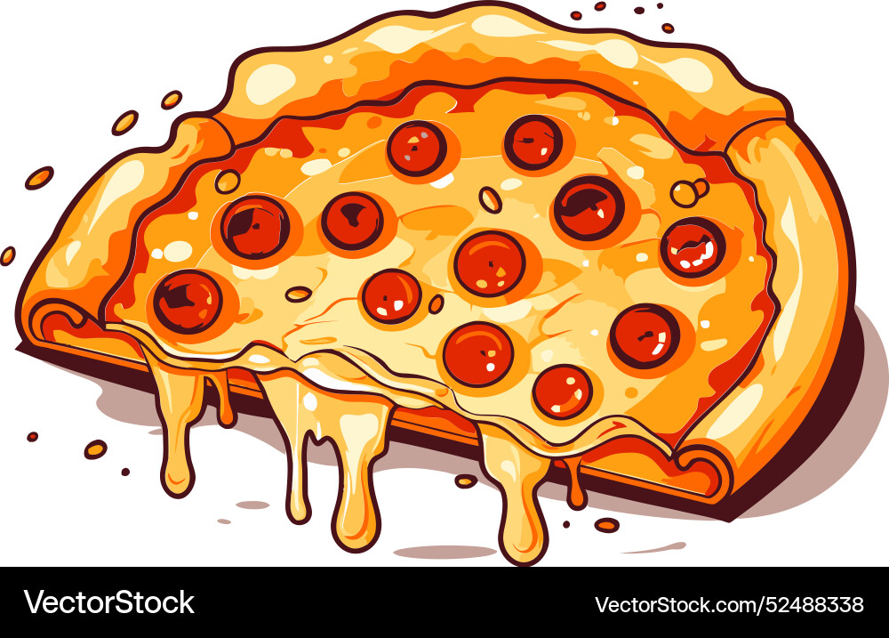 Tempting pizza displaysensational design Vector Image