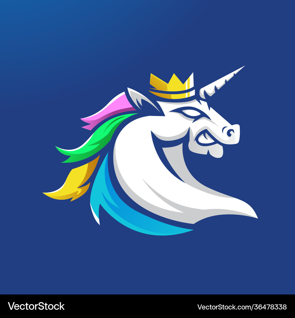 Unicorn logo Royalty Free Vector Image - VectorStock