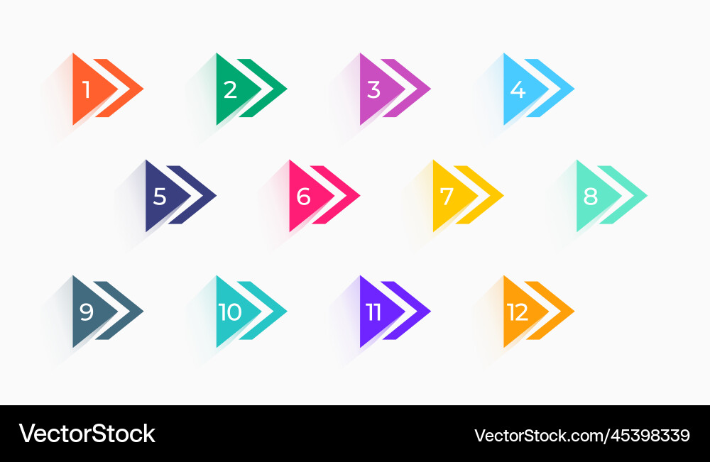 3d style colorful bullet points background Vector Image 3d style colorful bullet points background Vector Image