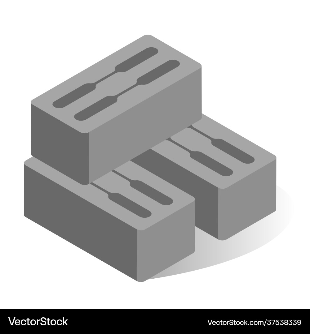 Cinder block flat industrial Royalty Free Vector Image