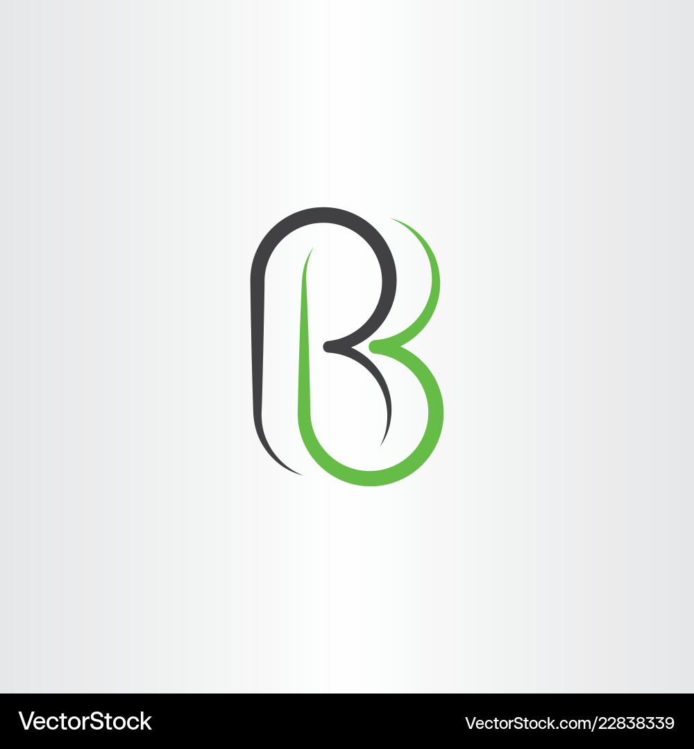 Letter r and b rb logo icon element symbol Vector Image