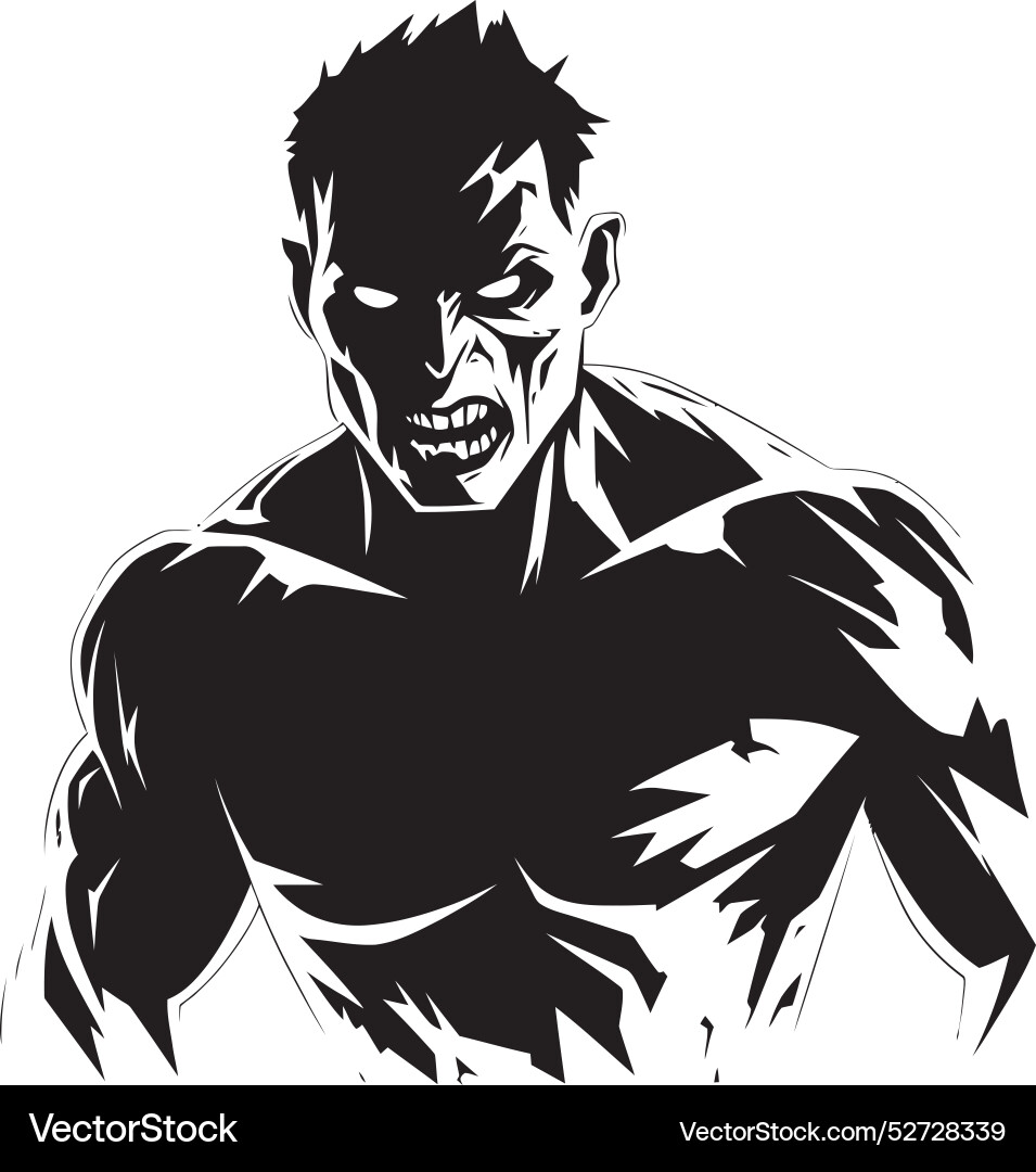 Muscular zombies unleashing undead strength Vector Image