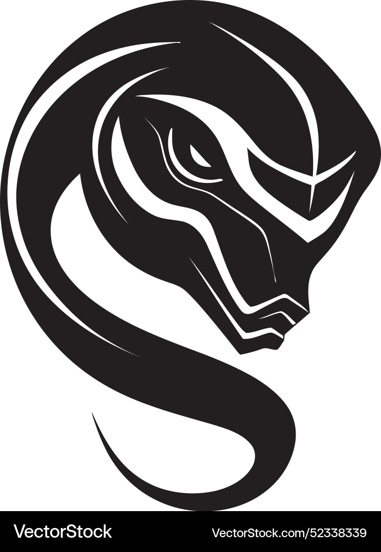 Nightshade charm black snake imageabyssal slither Vector Image