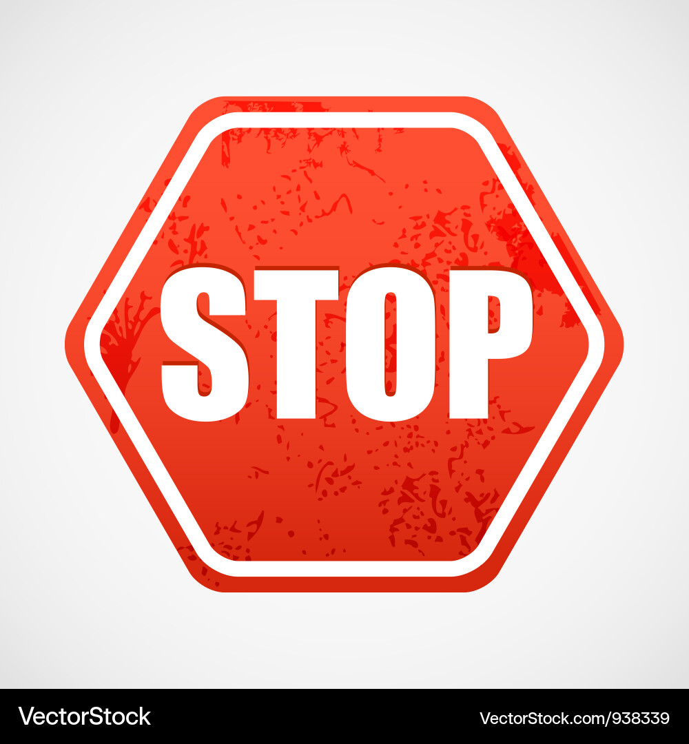 Stop sign Royalty Free Vector Image - VectorStock