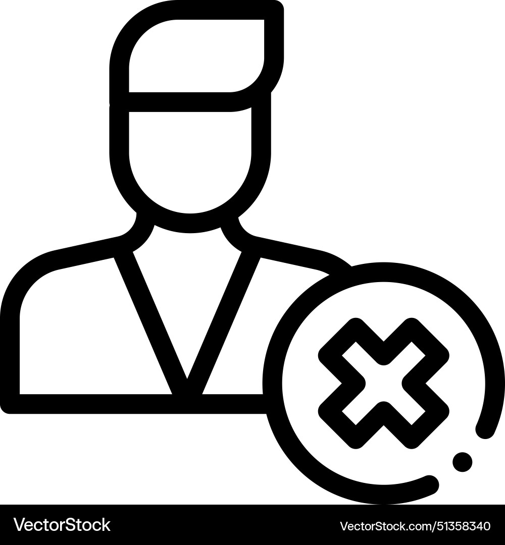 Avatar icon thin linear style design isolated Vector Image