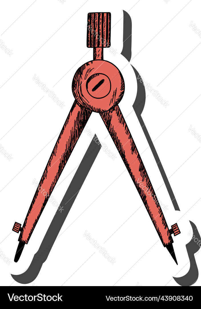 Compass sticker Royalty Free Vector Image - VectorStock