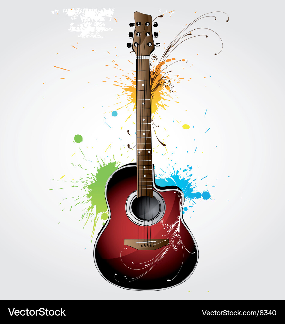Guitar Royalty Free Vector Image - VectorStock