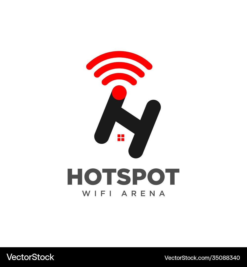 Hotspot wifi logo design template Royalty Free Vector Image