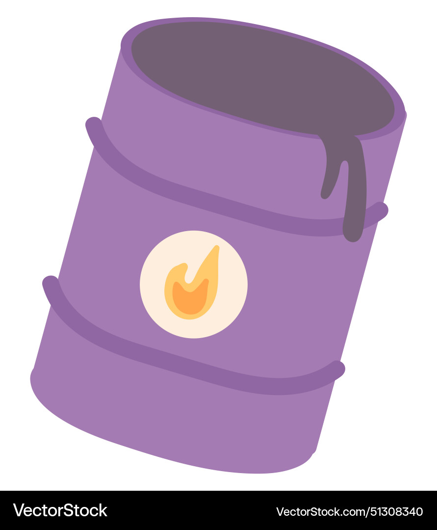 Oil barrel in flat design petroleum container Vector Image