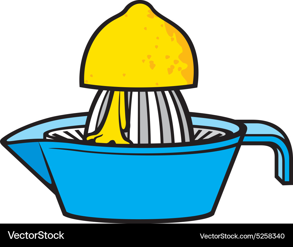 Squeezing lemon Royalty Free Vector Image - VectorStock