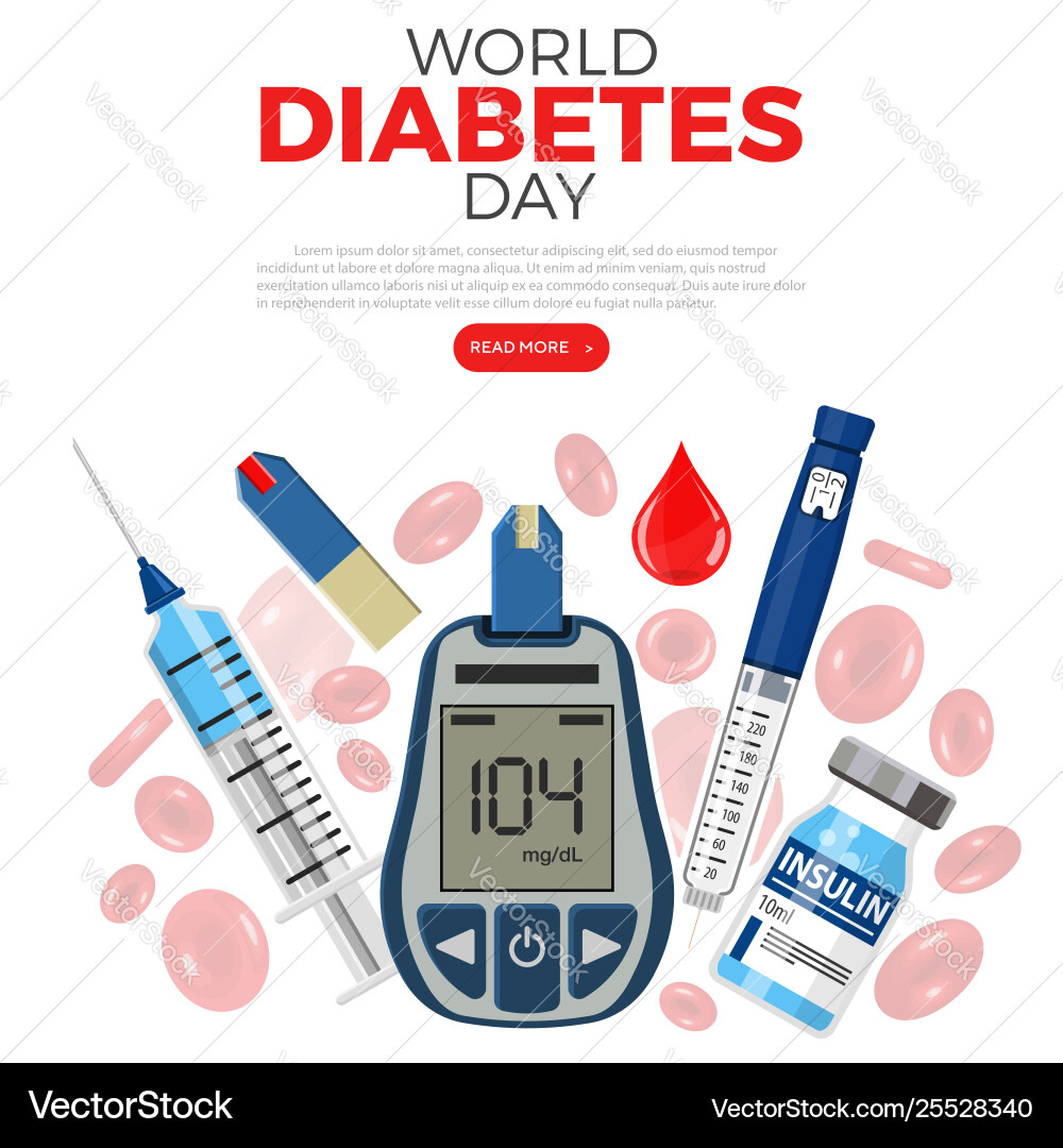 World diabetes day concept Royalty Free Vector Image