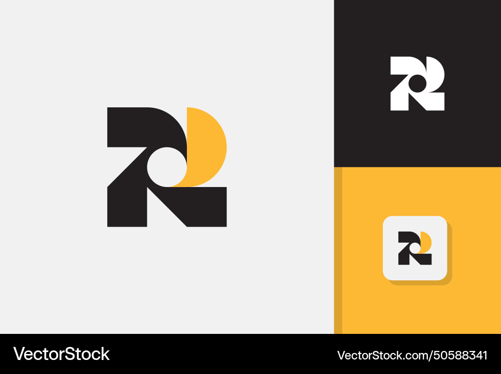Abstract letter r logo design template Royalty Free Vector