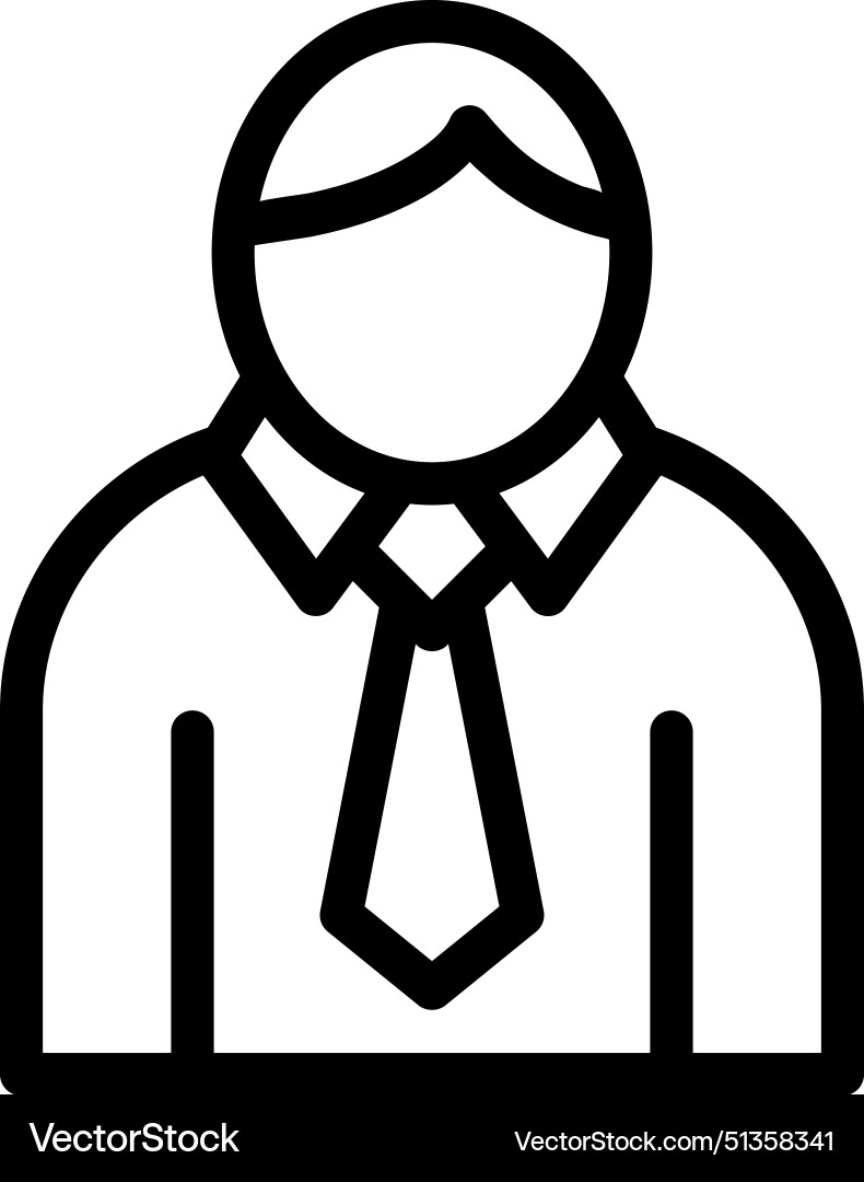 Avatar icon thin linear style design isolated Vector Image