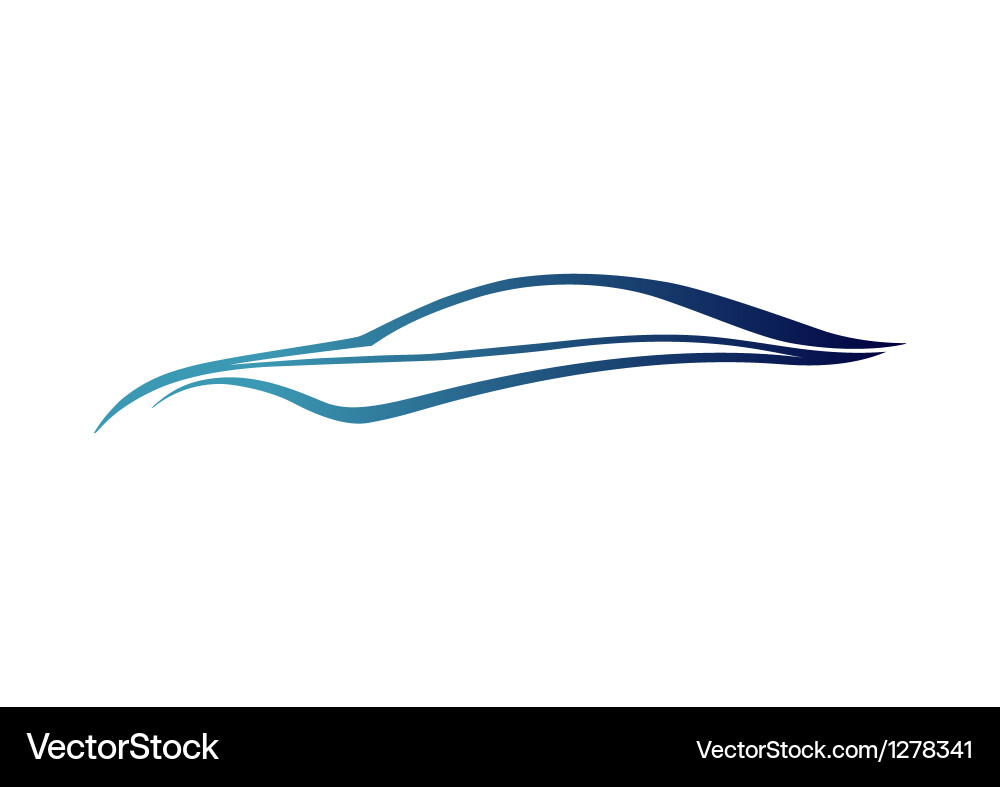 Blue speedy auto logo Royalty Free Vector Image