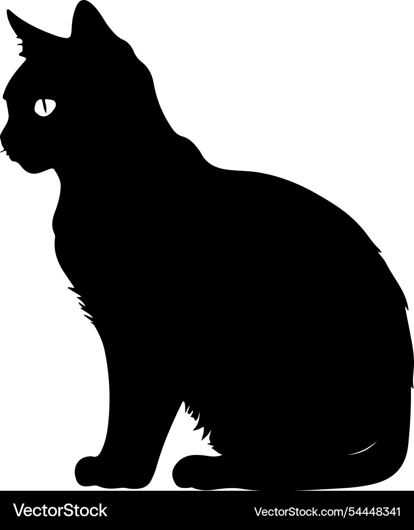 Cat silhouette Royalty Free Vector Image - VectorStock