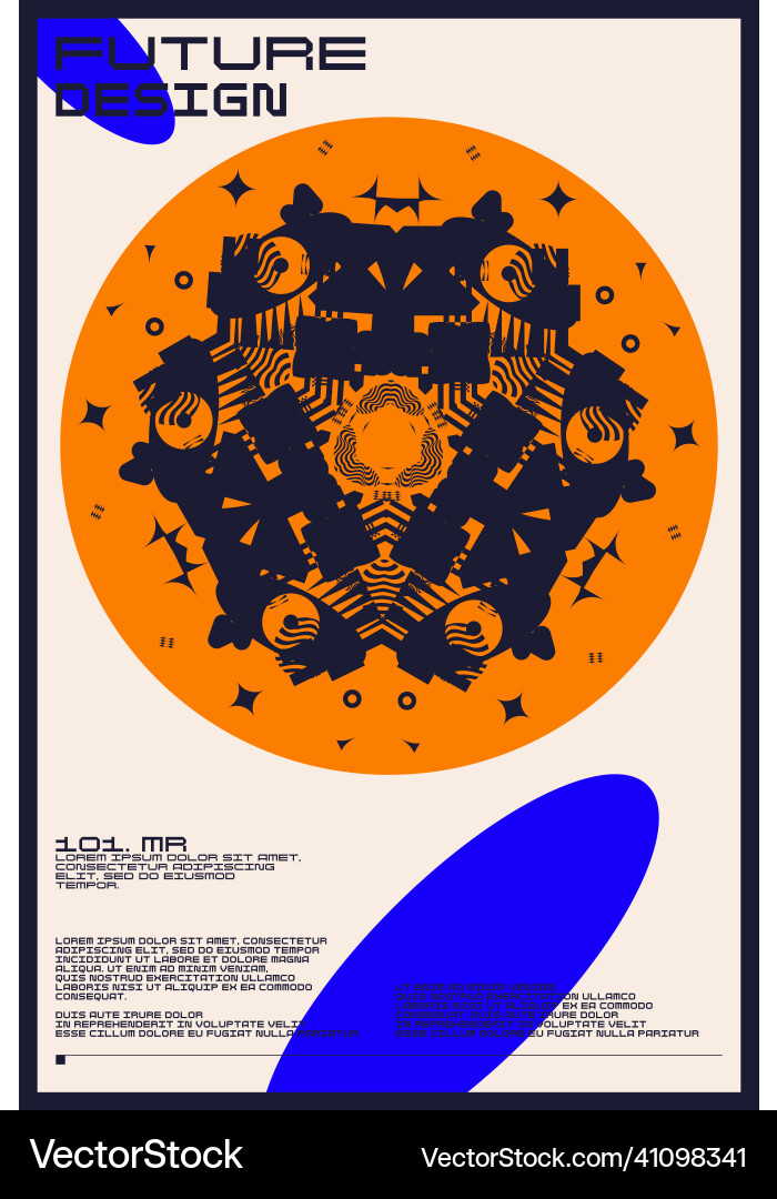 Composition with dynamic and geometric shapes Vector Image