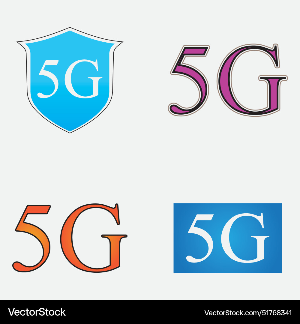 Five g logo Royalty Free Vector Image - VectorStock