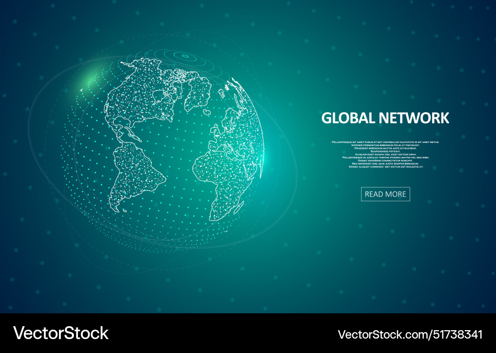 Global technology concept Royalty Free Vector Image