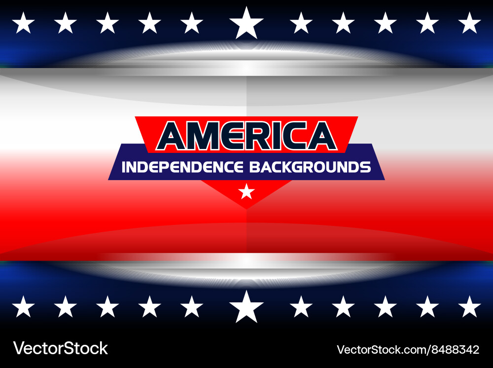 American template independence Royalty Free Vector Image