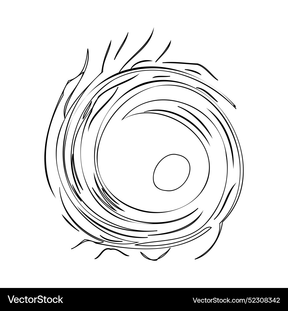 Black hole outline sketch Royalty Free Vector Image