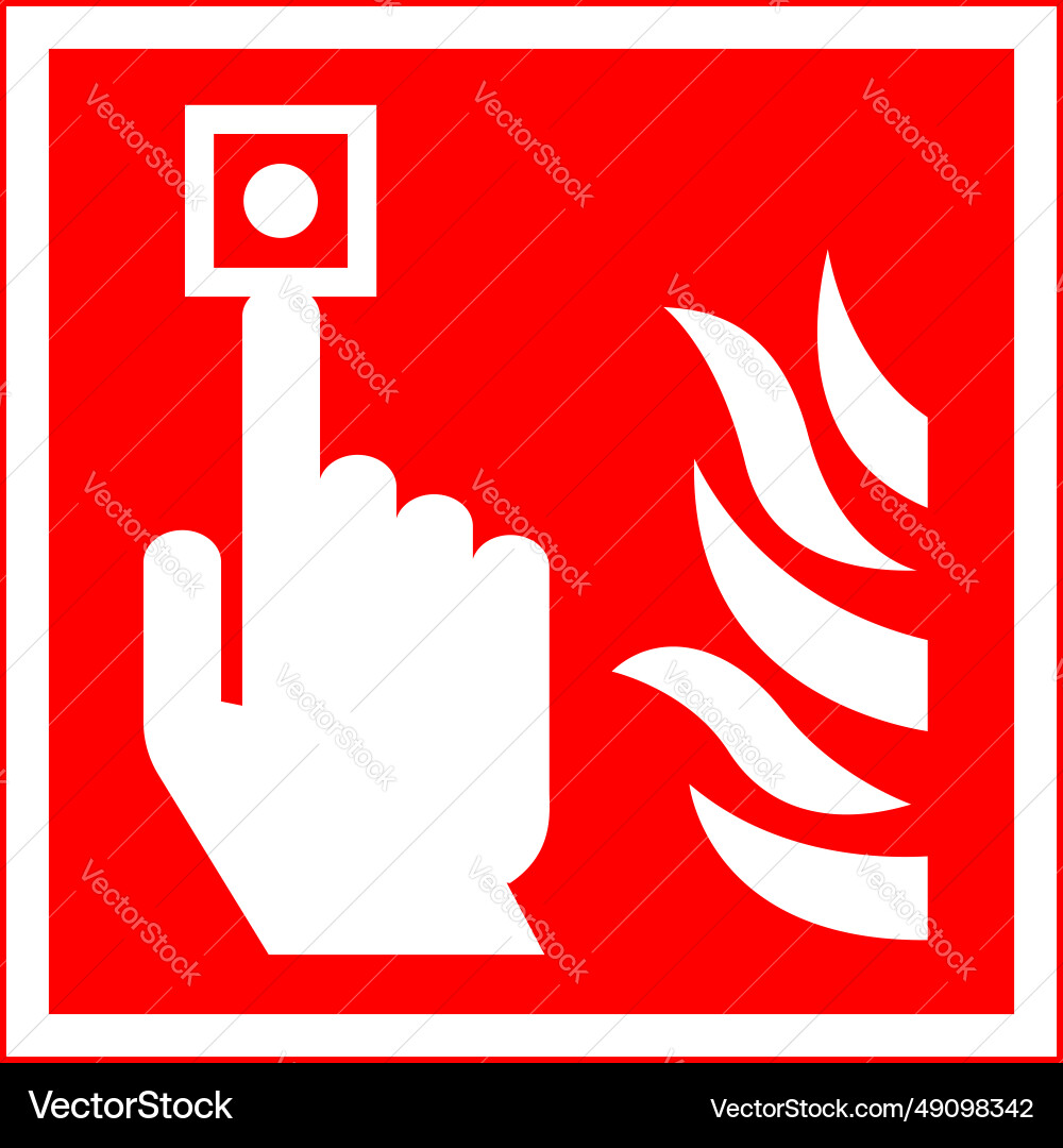 Classic simple fire alarm bell sign Royalty Free Vector