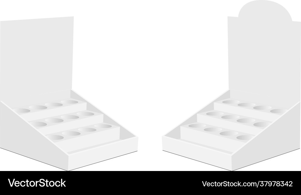 Counter display box with shelves isolated Vector Image