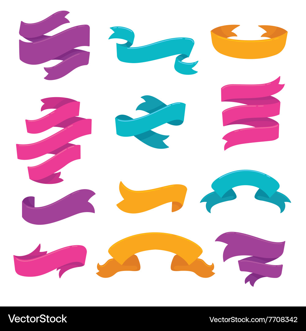 Flags and ribbons Royalty Free Vector Image - VectorStock