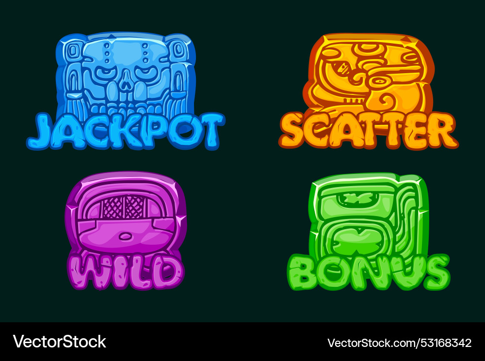 Maya civilization- akbal face mayan glyph Vector Image