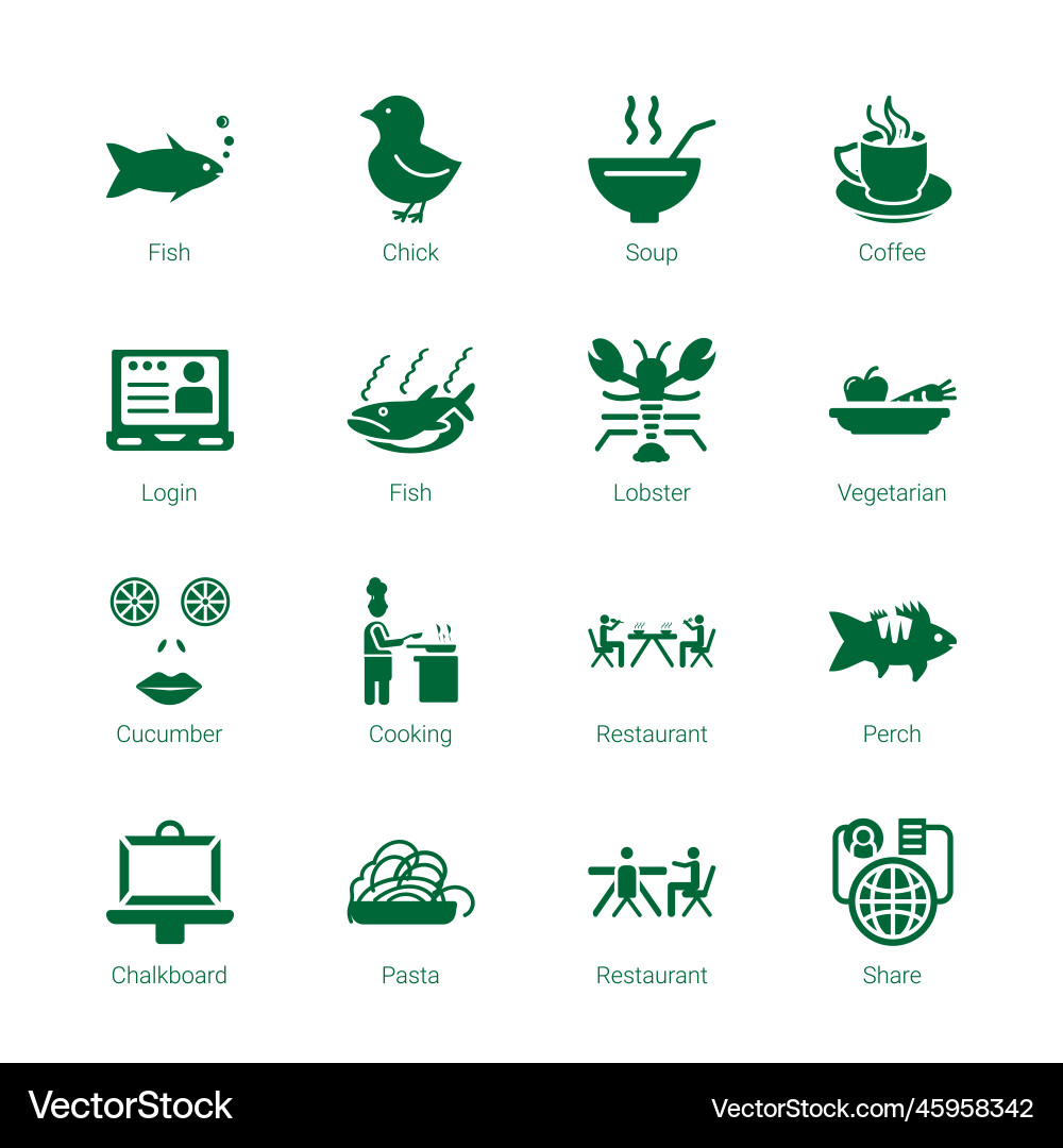 Menu icons Royalty Free Vector Image - VectorStock