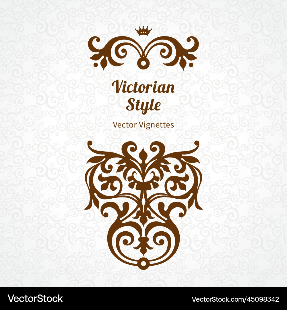 Ornate pattern in victorian style Royalty Free Vector Image