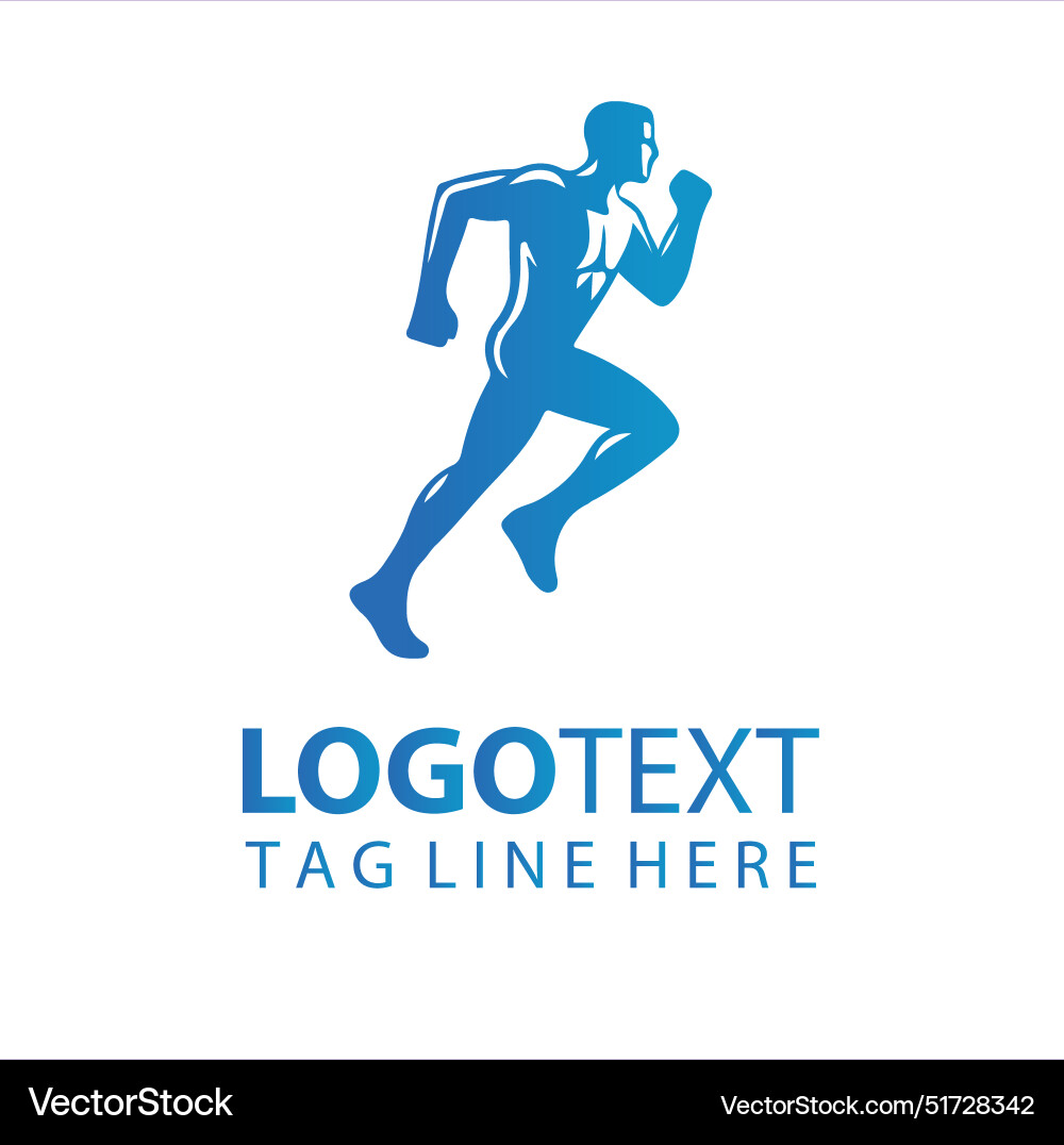 Running man logo Royalty Free Vector Image - VectorStock