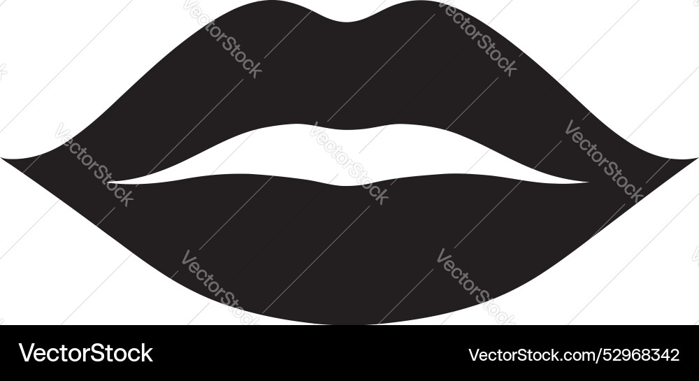 Silken smile lips logo icon lip language female Vector Image