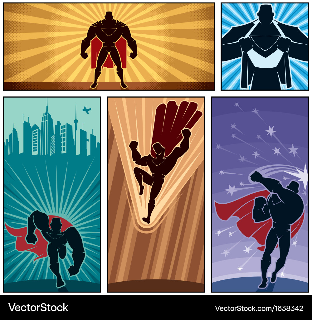 Superhero banners 2 Royalty Free Vector Image - VectorStock
