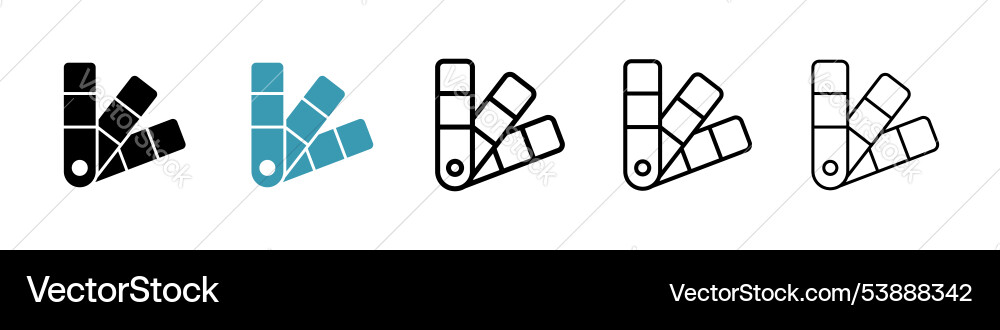 Swatch icon set Royalty Free Vector Image - VectorStock