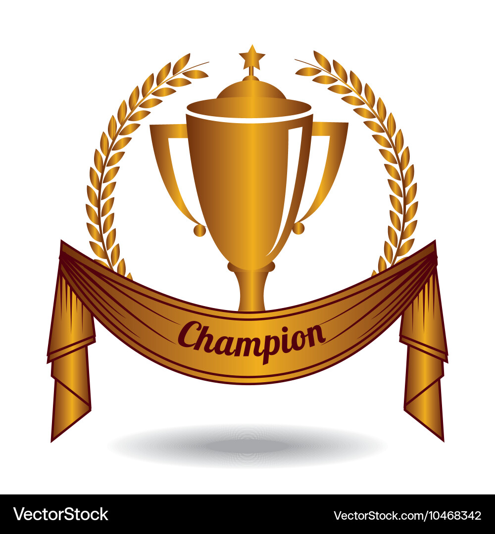Trophy championship winner Royalty Free Vector Image