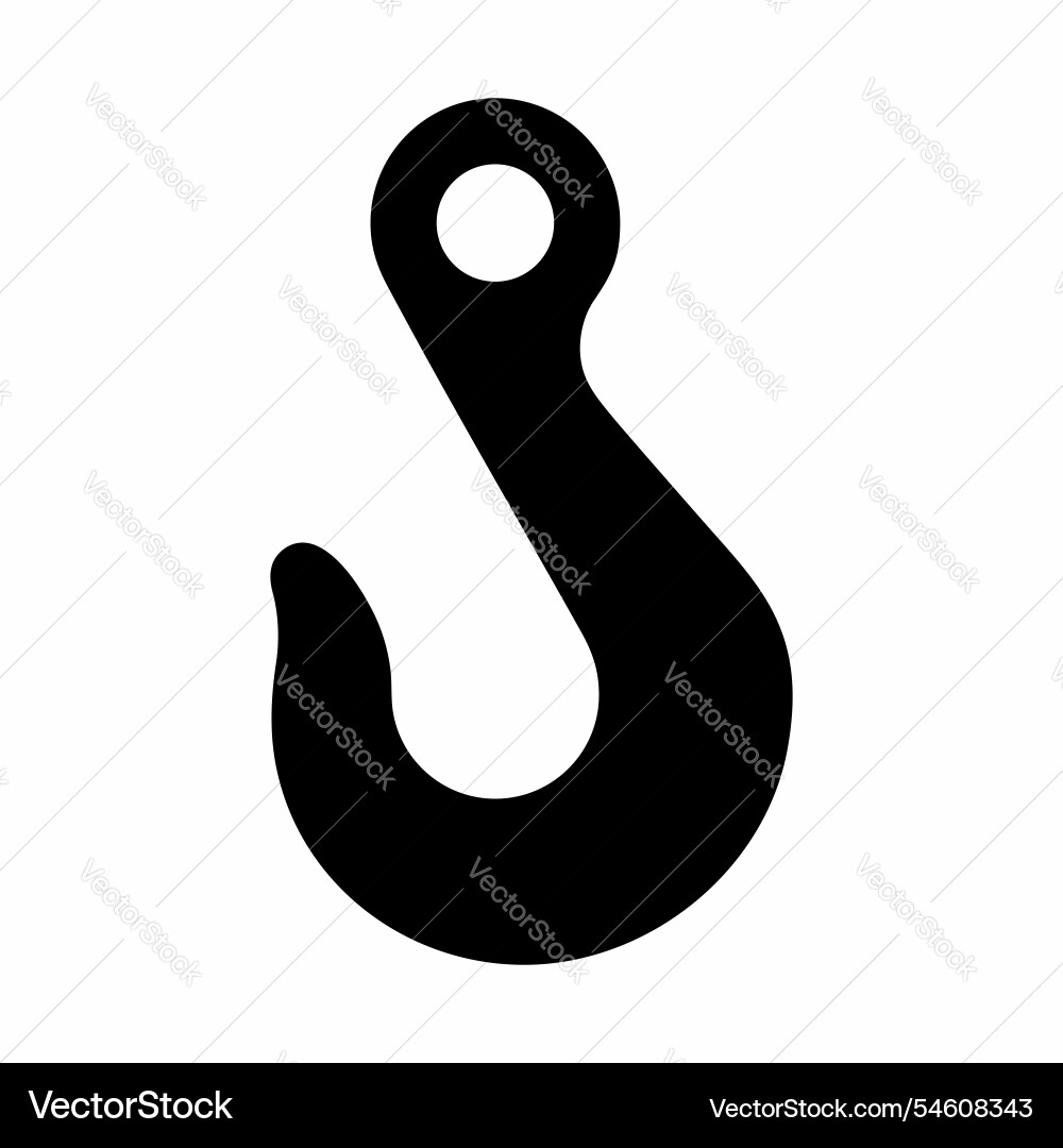 10 ton alloy steel eye hook Royalty Free Vector Image