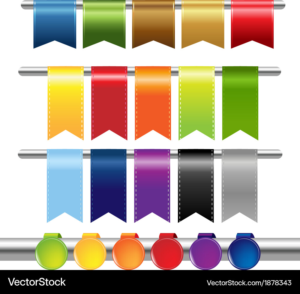 Colorful Ribbon Collection Royalty Free Vector Image