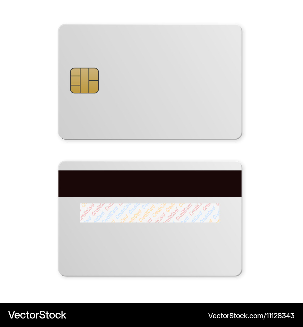 Credit card template Royalty Free Vector Image